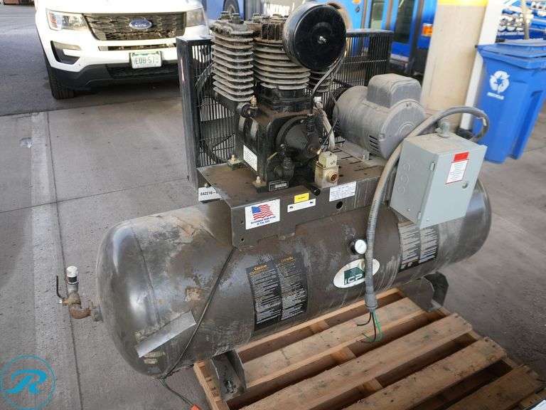 Leeson Electric B51H84-E Horizontal Air Compressor, 18 CFM @ 175 PSI ...