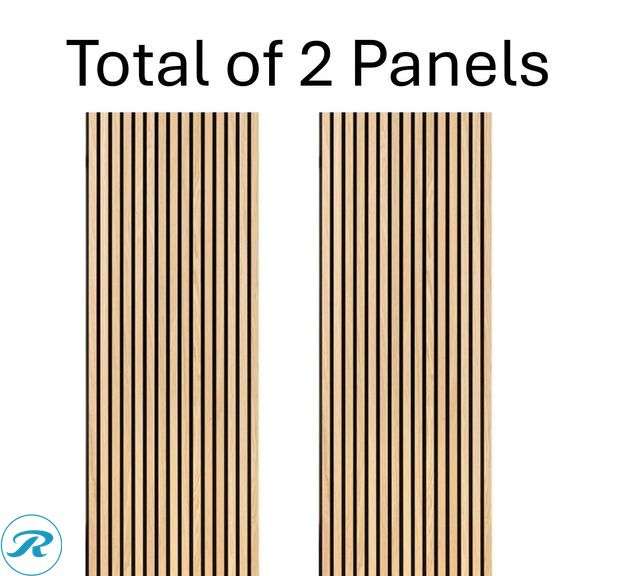 (2) New- HIGHLANDERHOME 94-in x 24-in Smooth Light Cold Oak MDF Wall ...