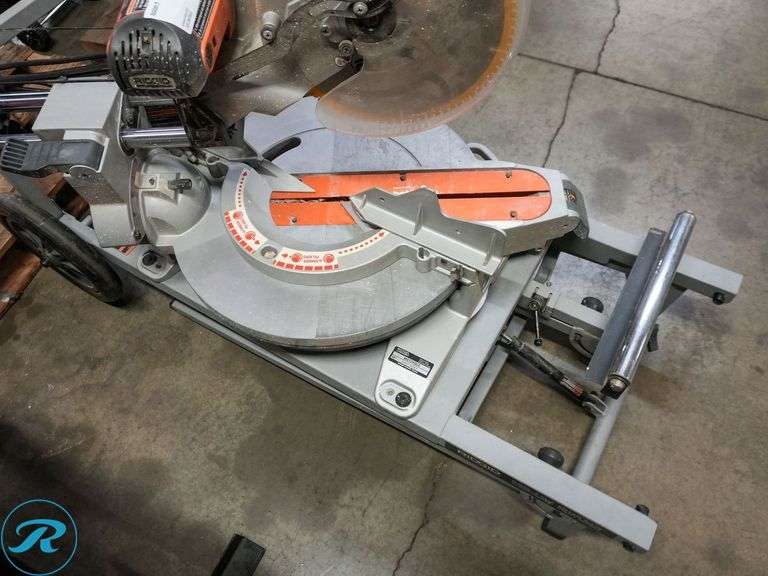 Ridgid MS1290LZ 12" Compound Sliding Miter Saw With MS-UV Stand ...