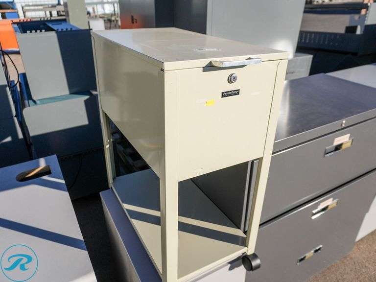 (2) Lateral File Cabinets, Pedestal and Pendaflex Storage Cart - Roller ...