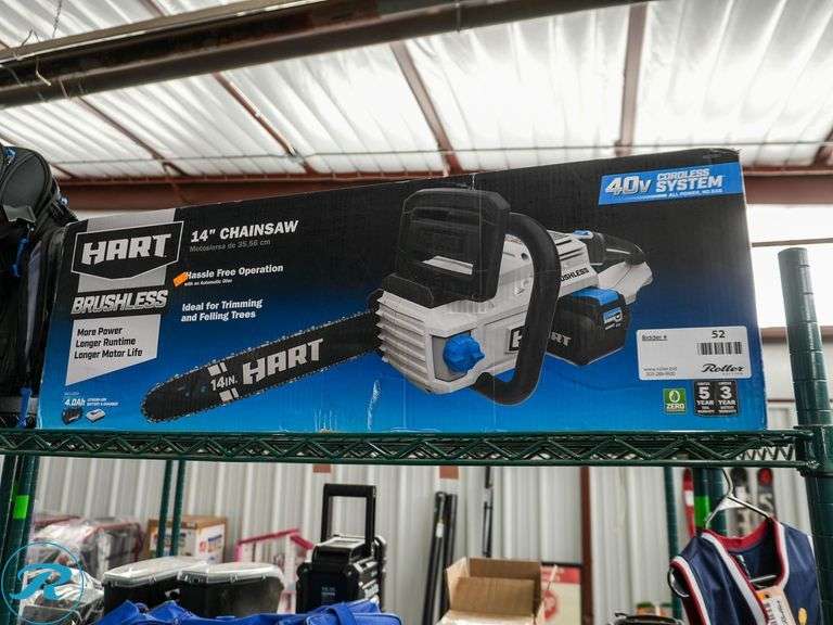 Hart HLCS011 14" Chainsaw With Battery and Charger, 40V - Roller Auctions