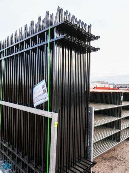 (20) New FEN Galvanized Steel Fence Sections, With Posts And Connectors ...