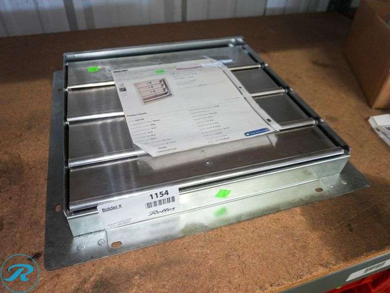 Dayton 2C520 Wall Backdraft Damper, 19" x 19" - Roller Auctions