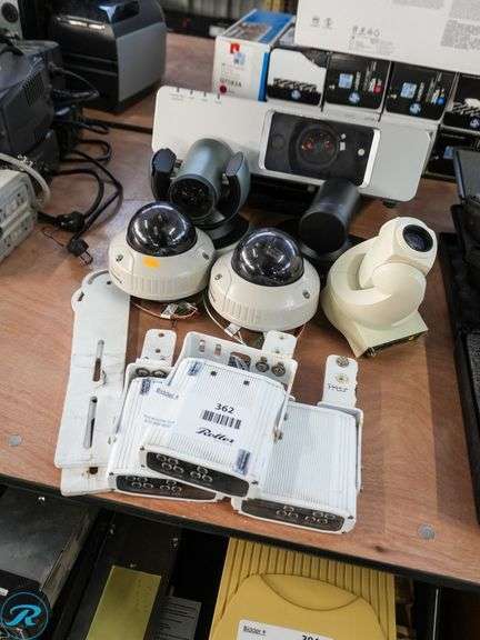 Panasonic PT-FW300 Projector and (8) Security Cameras - Roller Auctions