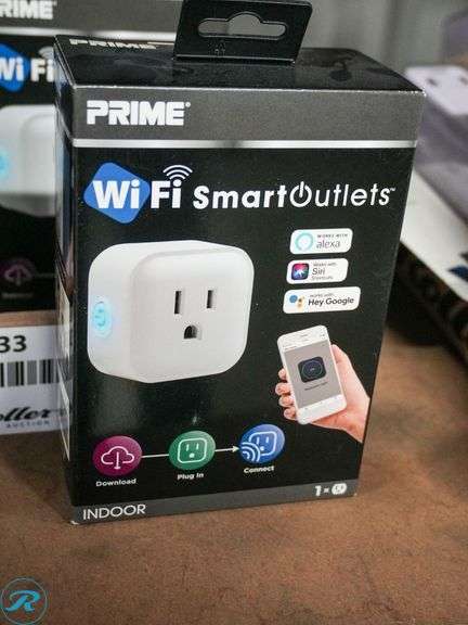 (8) New Prime Wi-Fi Smart Outlets - Roller Auctions