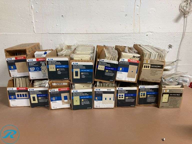 New- Assorted Electrical Supplies Ivory Color Approx 250 pcs - Roller ...