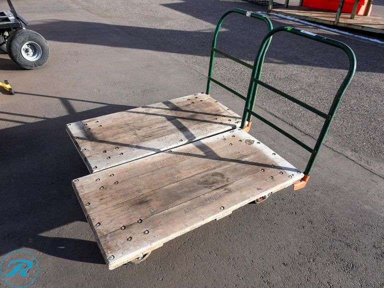 (2) Flatbed Carts - Roller Auctions
