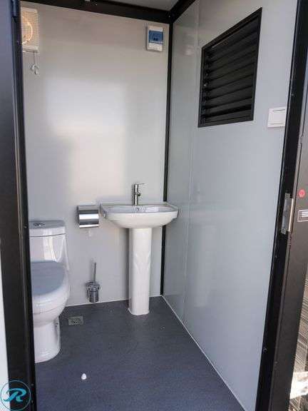New All Metal Portable Restroom, With Shower, Toilet, Sink, Fan And ...