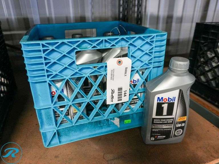 (12) New Quart Bottles of Mobil 1 Full Synthetic 10W-30 Oil - Roller ...