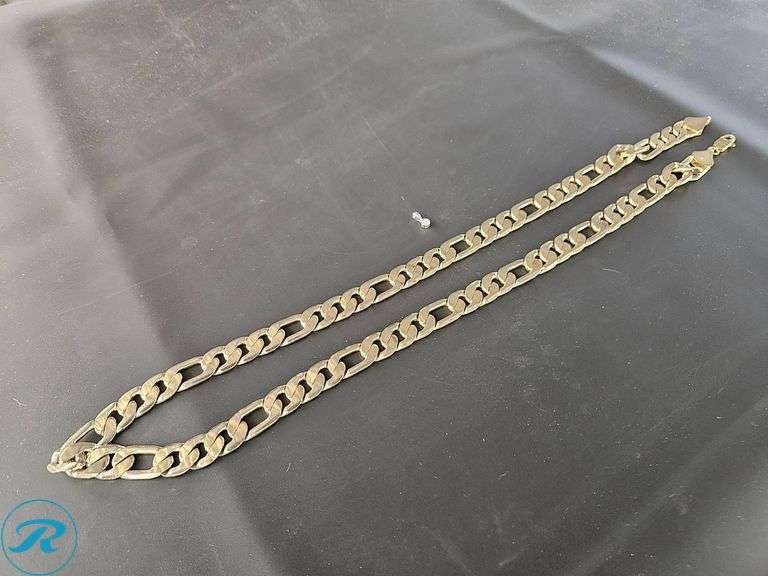 Necklace Stamped 14K and Pendant Stamped 10K - Roller Auctions