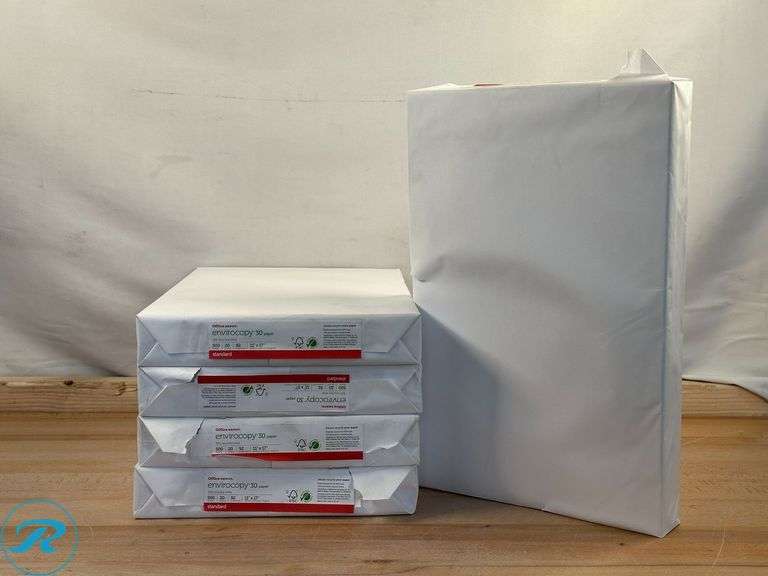 (5) Office Depot® EnviroCopy® Copy Paper, 1 Ream, White, Ledger (11" x ...