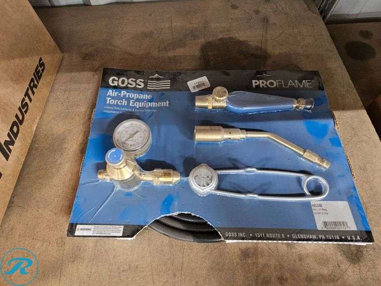 (2) Goss Proflame KP-102 Air-Propane Torch Equipment Kits - Roller Auctions