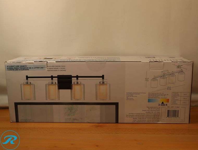 (1) Housemark 4-Light LED Bath Vanity Light - New - Roller Auctions