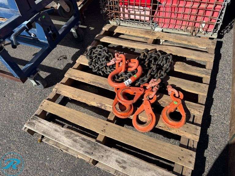 Heavy-Duty Steel Chains with Multiple Forged Hooks - Roller Auctions