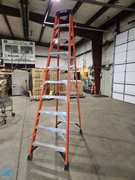 Werner NXT1A10 10-Ft Type 1A Fiberglass Step Ladder with 300 Lb. Load ...
