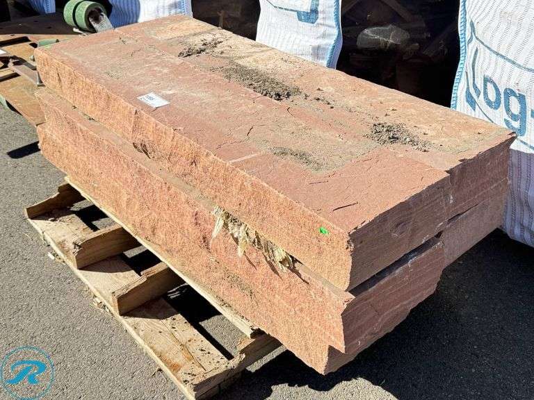 Pallet of Red Sandstone Blocks - Roller Auctions