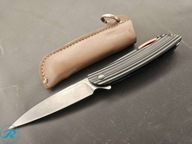 Snap-On CRKT Swindle Ken Onion Design Folding Knife with Brown Sleeve ...