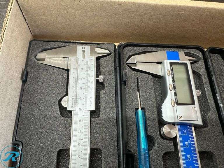 Tray of Digital and Analog Calipers and SRAM RD Chain Gap Tool - Roller ...