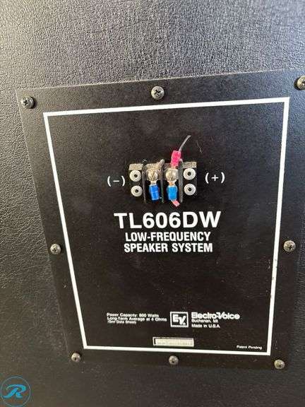 (4) Electro-Voice TL606DW Low-Frequency Speaker Systems (One Speaker ...
