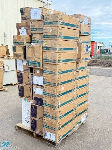 Pallet of Toilet Paper, Paper Towel and Plastic Utensil Dispensers ...