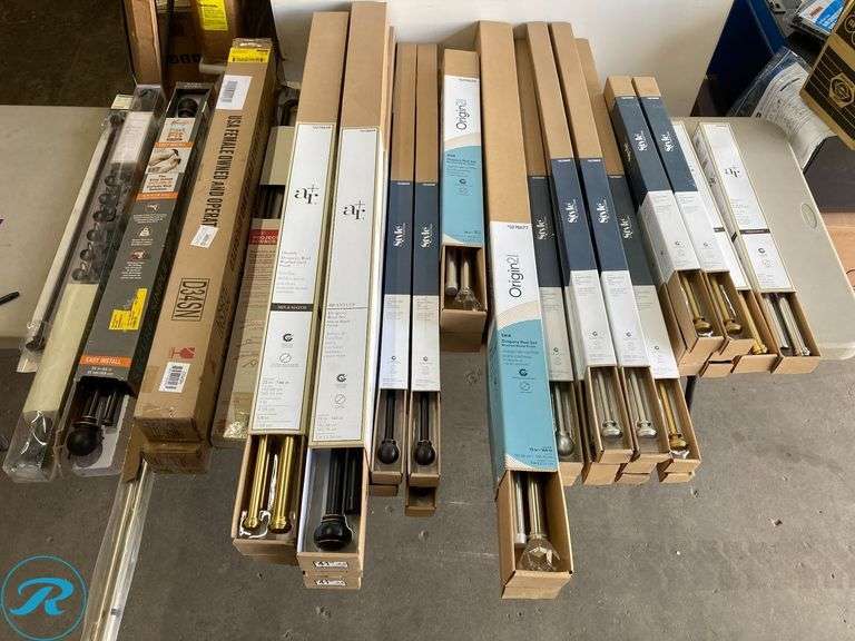 (39) New- Set of Bars for curtains & hardware variety of rods lengths ...