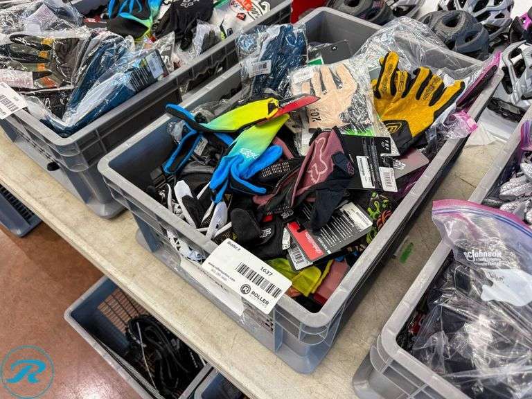 Crate of Cycling Gloves, Assorted Sizes and Brands - Roller Auctions