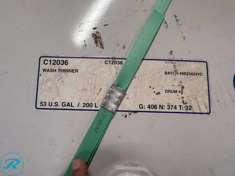 55-Gallon Drum of C12036 Wash Thinner, UN1263 Paint Related Material ...