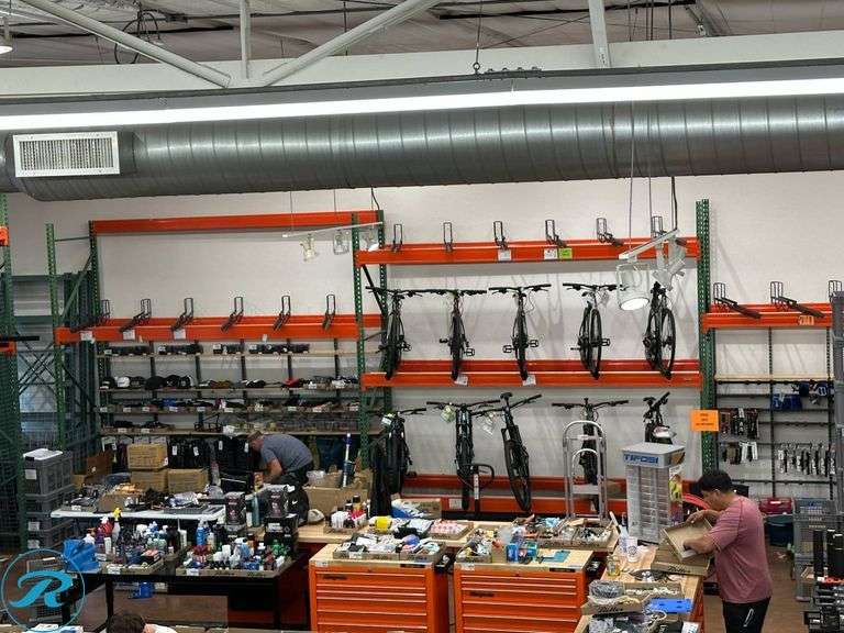 Pallet Racking With Rudy Rack Bicycle Display Stands - Roller Auctions