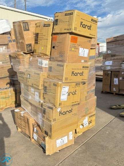 Pallet of Assorted Karat and Dart Foodservice Packaging Supplies ...