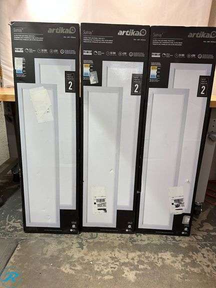 (3) Artika Sunray 1'x4' Flat Panel LED Light, 2 pack - New - Roller ...