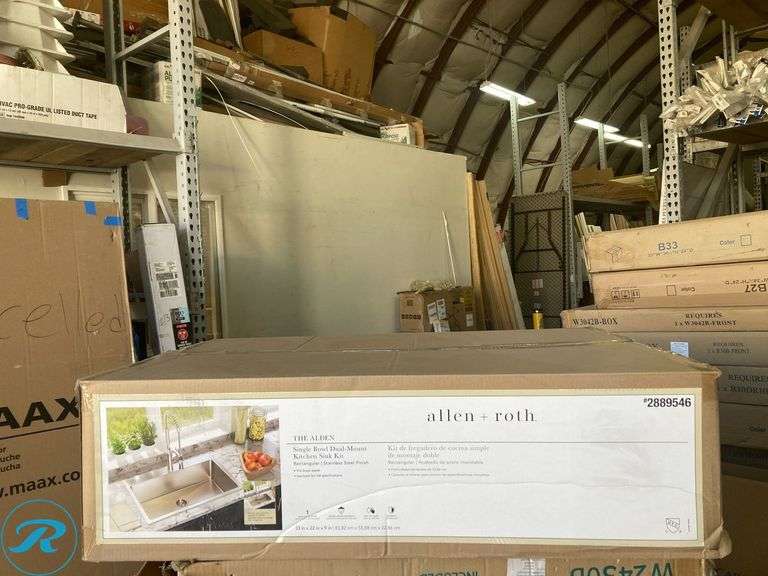 (1) New allen + roth Alden Drop-in or undermount 33-in x 22-in ...