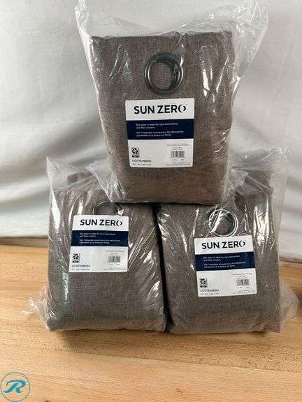 Sun Zero Pratt Tonal Texture Fleece Insulated 100% Blackout Window ...