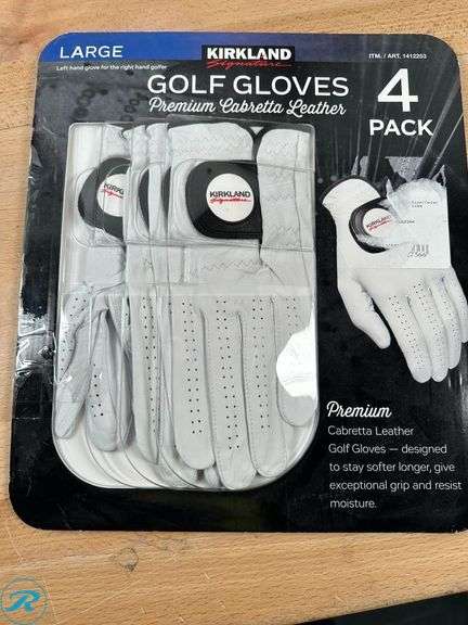 (1) Kirkland Signature Golf Glove, Large, 4 count - New (1) Selkirk SLK ...