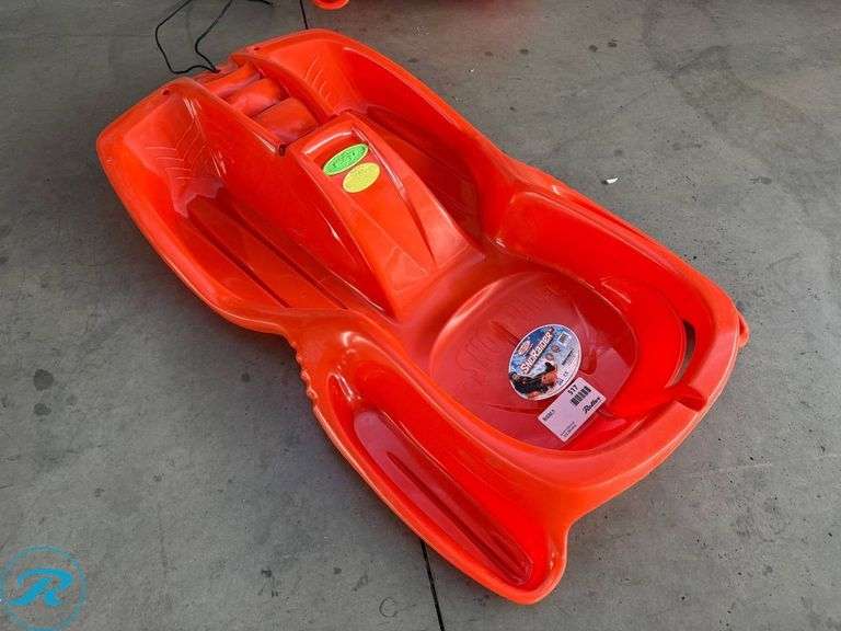 Red Emsco Group SnoRaider Plastic Snow Sled - Roller Auctions