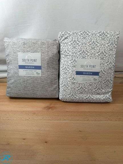 (2) Assorted South Point Home Fashions Microfiber 6-piece Sheet Set ...