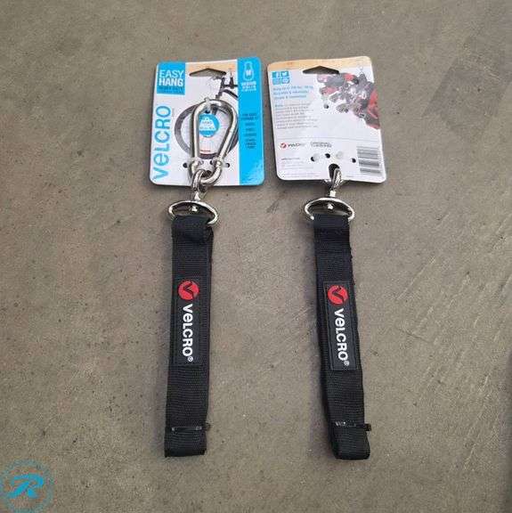 (2) VELCRO Easy Hang Straps with Metal Hooks - Roller Auctions