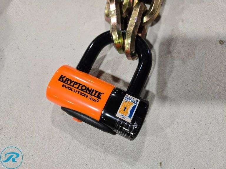 Kryptonite New York Chain 1210 With Evolution Series 4 Disc Lock ...