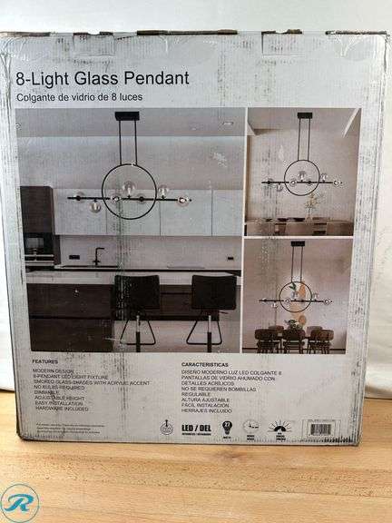 Housemark Luna 8-light LED Island Pendant Light - New - Roller Auctions
