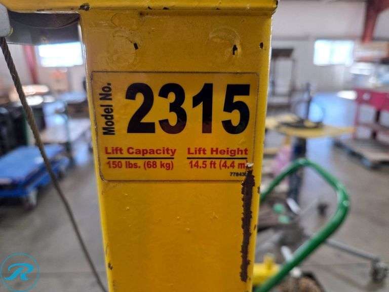 Sumner 2315 Material Lift, 150 lb Capacity, 14.5 ft Lift Height ...