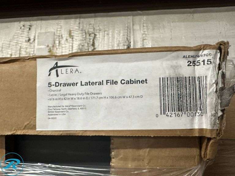 Alera 25515 5-Drawer Lateral File Cabinet - Roller Auctions