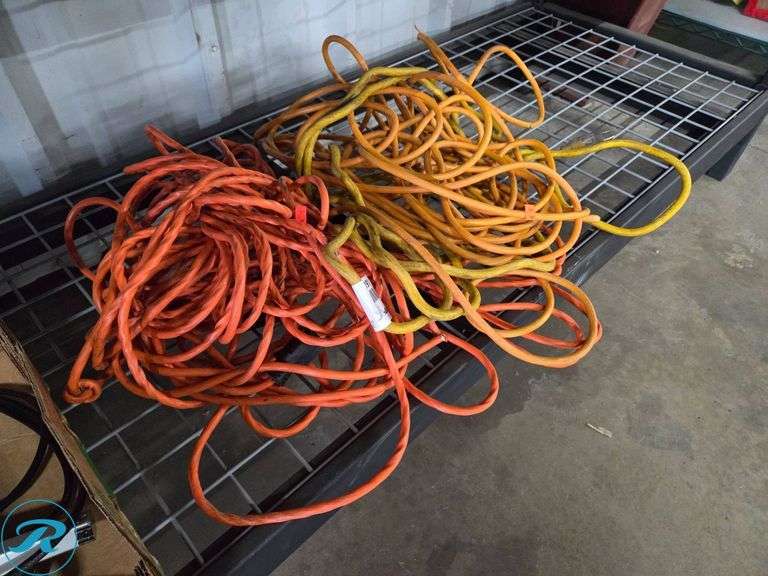 Orange and Yellow Electrical Extension Cords - Roller Auctions