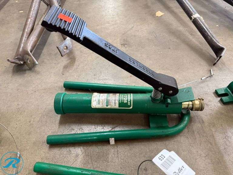 (2) Greenlee 1725 Hydraulic Foot Pumps - Roller Auctions