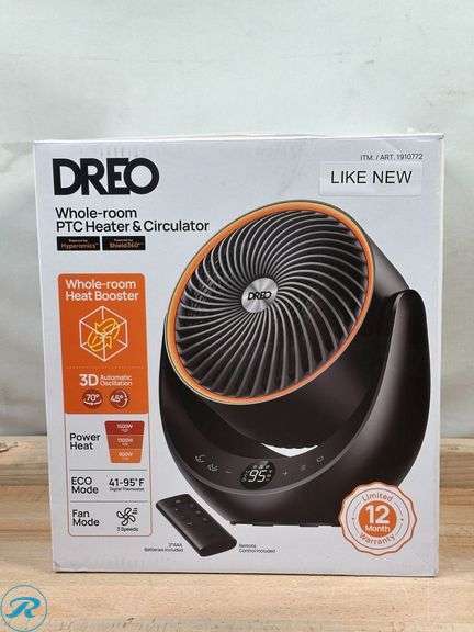 DREO: 1500W Portable 3D Automatic Oscillating Ceramic PTC Heater- Like ...