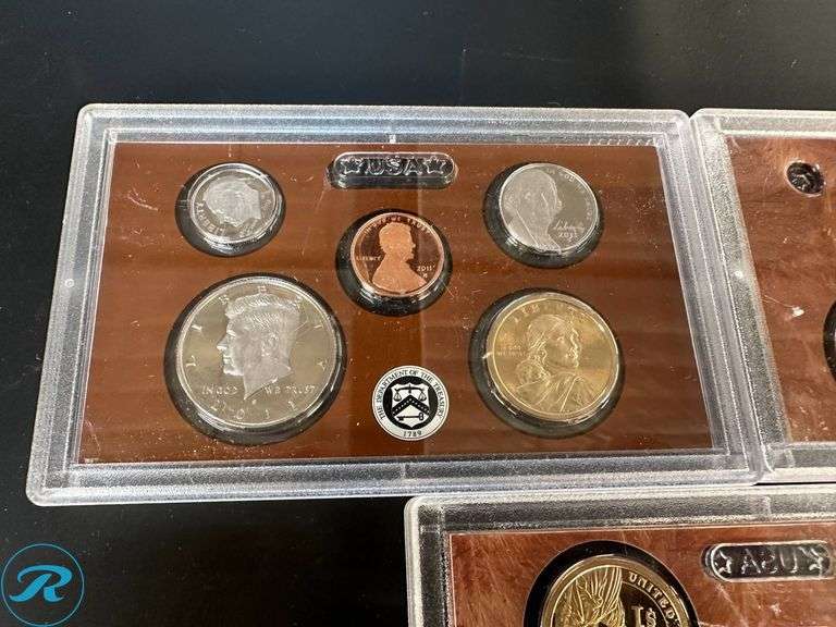 (7) United States Mint Proof Coin Sets in Plastic Cases - Roller Auctions