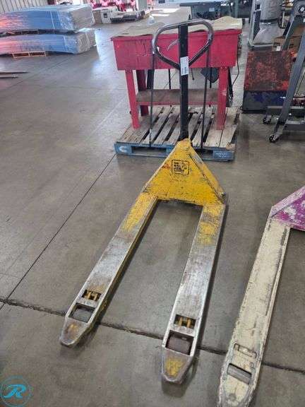 Wesley International Pallet Mule Model 4812-5000AA Yellow Manual Pallet ...