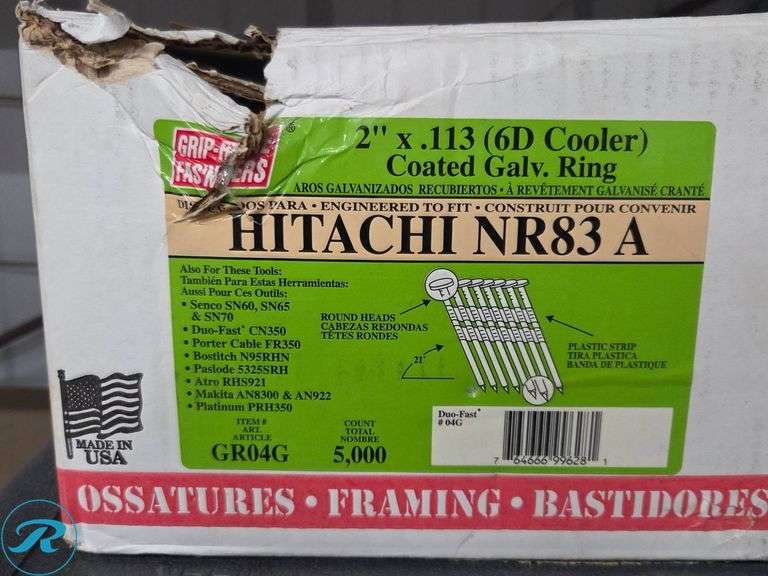 Hitachi NR83A Framing Nails and Senco SN60/SN65 Full Round Head Framing ...