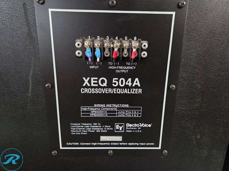 (4) Electro-Voice XEQ 504A Crossover/Equalizer Speakers - Roller Auctions