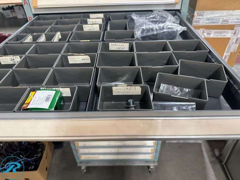 Lista Cabinet, 16-Drawer With Wheels, Includes Contents - Roller Auctions