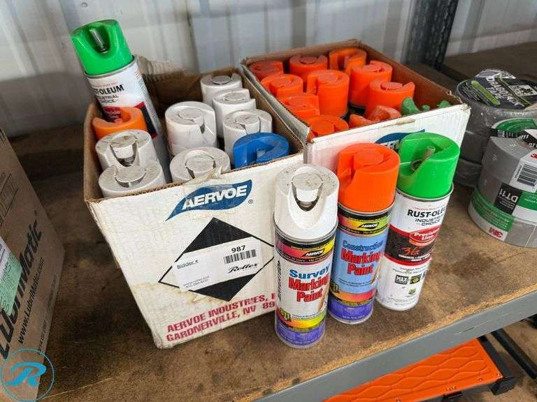 Aervoe and Rust-Oleum Marking Spray Paint - Roller Auctions
