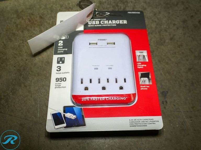 (24) New Prime USB Charger Plugs - Roller Auctions